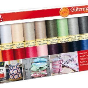 Gutermann Thread Set: Sew-All: 100m: Pack of 20, Assorted