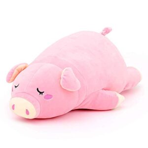 passionfruit stuffed plush pig/piggy pet -toy pink 17.6" doll baby pillow stuffed animal | super soft, huggable toy for toddler, boys, girls | snuggle, cuddle pillow stuffed with pp cotton