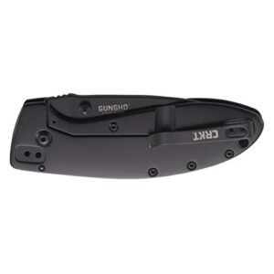 CRKT Gungho EDC Folding Pocket Knife: Everyday Carry, Black Tanto Blade, Assisted Open, G10 Handle, Reversible Pocket Clip 7740