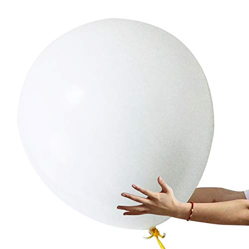 36 Inch White Balloon,Pack-6 Giant Balloons for Party/Birthdays/Wedding/Festivals Christmas and Event Decorations