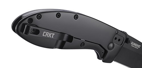 CRKT Gungho EDC Folding Pocket Knife: Everyday Carry, Black Tanto Blade, Assisted Open, G10 Handle, Reversible Pocket Clip 7740