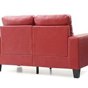 Glory Furniture Newbury Modular Loveseat Red