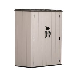 lifetime 60280 vertical storage shed, desert sand