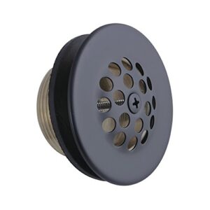 kingston brass dtl200mb bathtub strainer drain with rubber, matte black