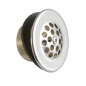 kingston brass dtl206 bathtub strainer drain with rubber, polished nickel