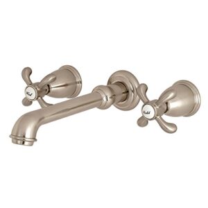 kingston brass ks7028tx french country roman tub faucet, 10-7/16 inch in spout reach, brushed nickel