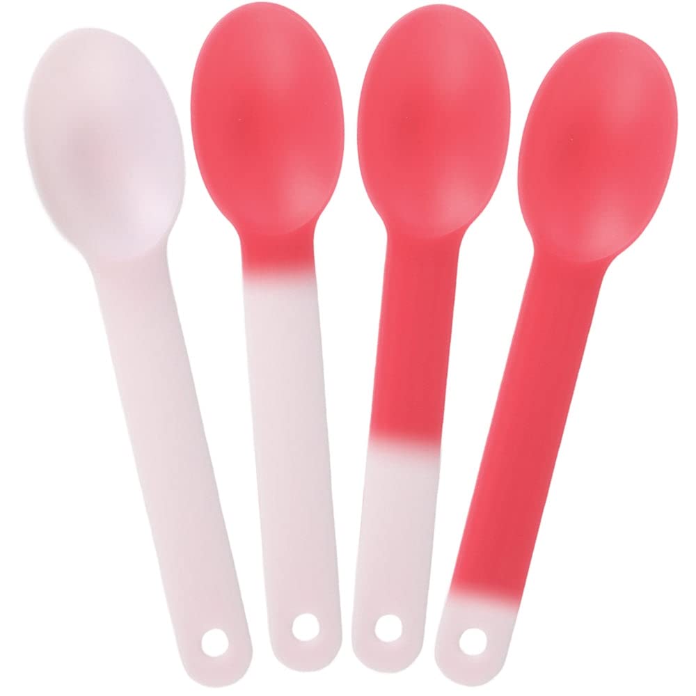 1000-Count XL Color Changing Ice Cream Plastic Spoons | Changes White to Red When Cold | Perfect for Birthdays, Parties | Frozen Dessert Supplies