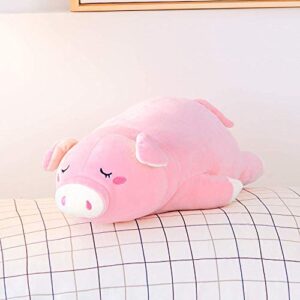 PASSIONFRUIT Stuffed Plush Pig/Piggy Pet -Toy Pink 17.6" Doll Baby Pillow Stuffed Animal | Super Soft, Huggable Toy for Toddler, Boys, Girls | Snuggle, Cuddle Pillow Stuffed with PP Cotton