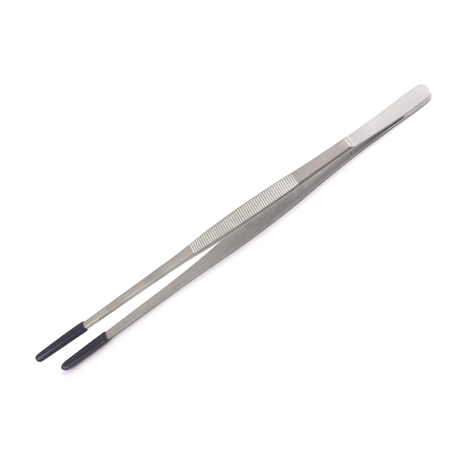 TWEEZERS RUBBER PVC COATED TIPS 12" STAINLESS FORCEPS STEAM ULTRASONIC CLEANING by G.S ONLINE STORE