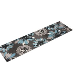 Rugshop Modern Flowers Runner Rug 2' x 7' 2" Blue