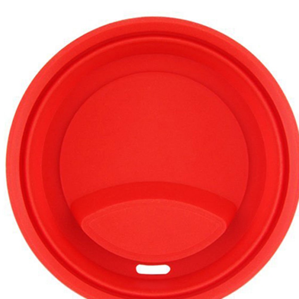 4 Pack Silicone Coffee Cup Lid Drinking Lid,Reusable and Durable Soft Silicone Drinking Lid-Red,Green,White,Brown