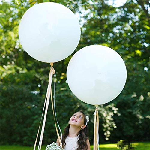 36 Inch White Balloon,Pack-6 Giant Balloons for Party/Birthdays/Wedding/Festivals Christmas and Event Decorations