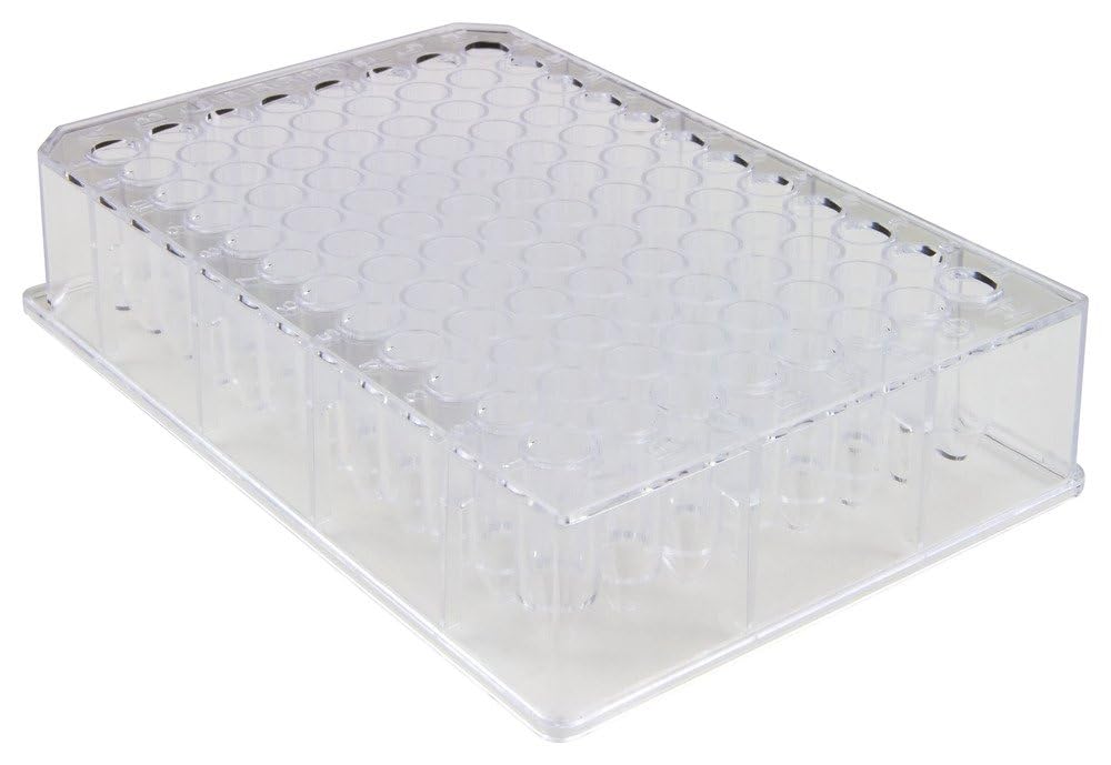 Caplugs Evergreen 222-8636-010 Sterile 96-Well Deep-Well Plates. Polystyrene, Natural, Bag pack (Pack of 20)