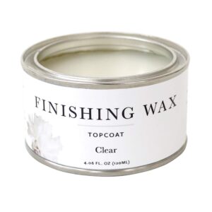 jolie finishing wax - protective topcoat paint - use on interior furniture, cabinets, walls, home decor and accessories - odor-free, non-hazardous - clear - 120 ml