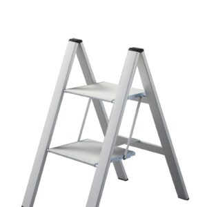 Hasegawa Ladders Slim Step Stool, 2, Silver