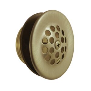 kingston brass dtl203 tub drain strainer and grid, antique brass