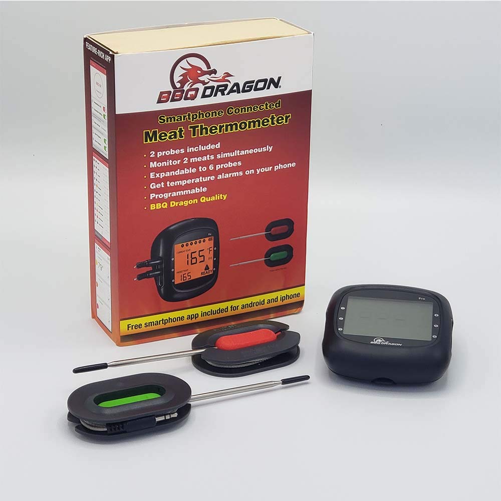 BBQ Dragon 6-Channel Meat Thermometer with 2 Probes - Smart Grilling Accessory