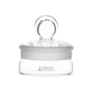 eisco weighing bottle, low form, 20ml capacity, borosilicate glass with interchangeable ground stopper labs