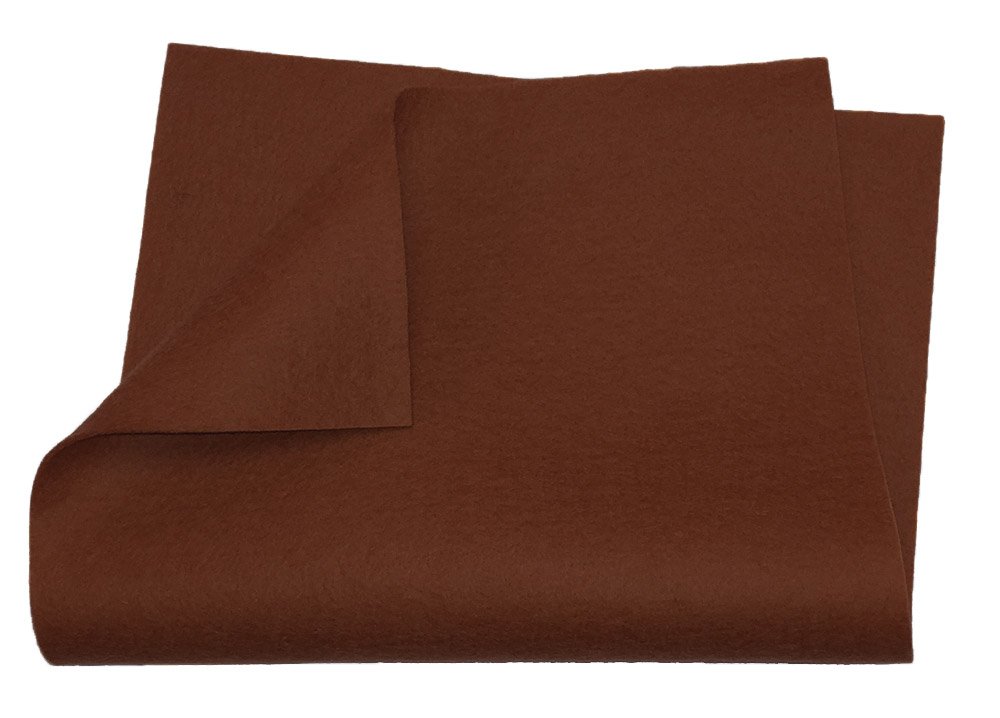 100% Merino Wool Craft Felt - Brown (8" x12" Piece)