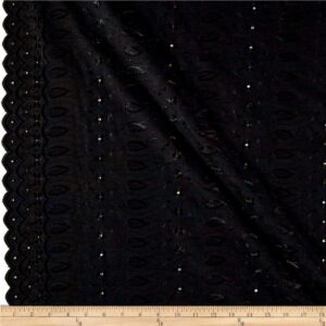 ben textiles heavy cotton eyelet black fabric by the yard