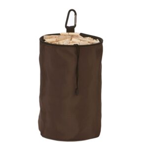 Yochea Clothespin Holder Bag outdoor,Water-resistant Peg Basket with Hanger/Drawstring Closure (coffee)