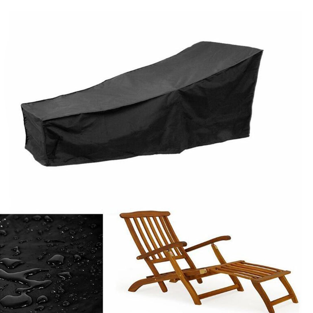 FLR Patio Chaise Lounge Chair Cover Waterproof Dustproof Patio Furniture Protection for Garden Yard for Outdoor Furniture