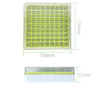 Polycarbonate CryoBox Vial Rack，9 x 9 Array, 81 Place (Blue/Green/Red/Yellow(Pack of 4))