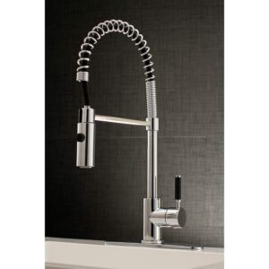 Kingston Brass LS8771DKL Kaiser Pre-Rinse Kitchen Faucet, 8 Inch in Spout Reach, Polished Chrome