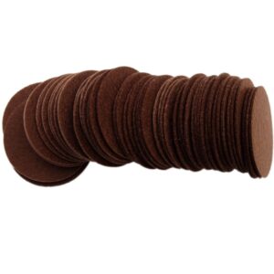 playfully ever after 2.5 inch brown 46pc stiff felt circles