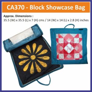 Yazzii Quilt Block Showcase Bag - Portable Storage Bag Organizer - Multipurpose Storage Organizer for Sewing Projects, Fabric Pieces, Quilt Blocks, Appliques, Stitcheries & More.-Green