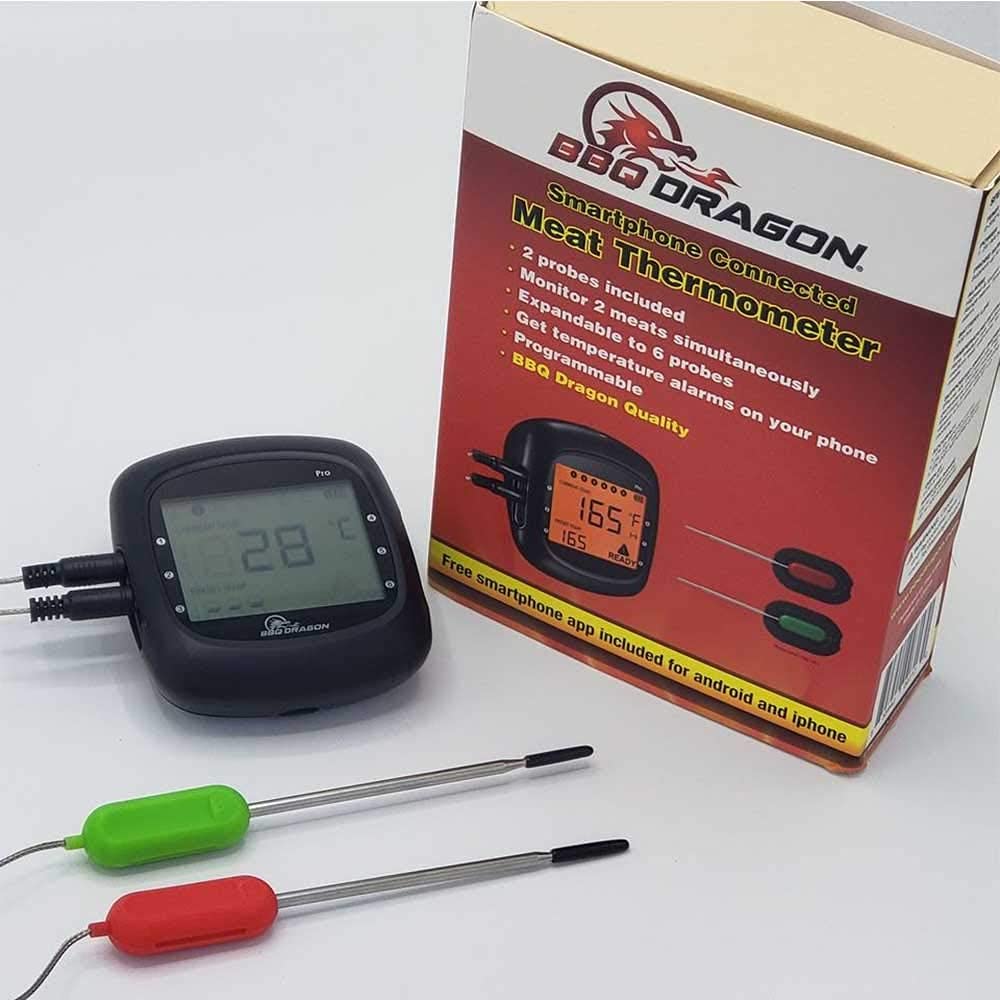 BBQ Dragon 6-Channel Meat Thermometer with 2 Probes - Smart Grilling Accessory