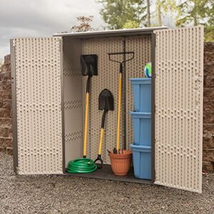 Lifetime 60280 Vertical Storage Shed, Desert Sand