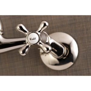 Kingston Brass KS3226AX Vintage Kitchen Faucet, 8-1/2 Inch in Spout Reach, Polished Nickel