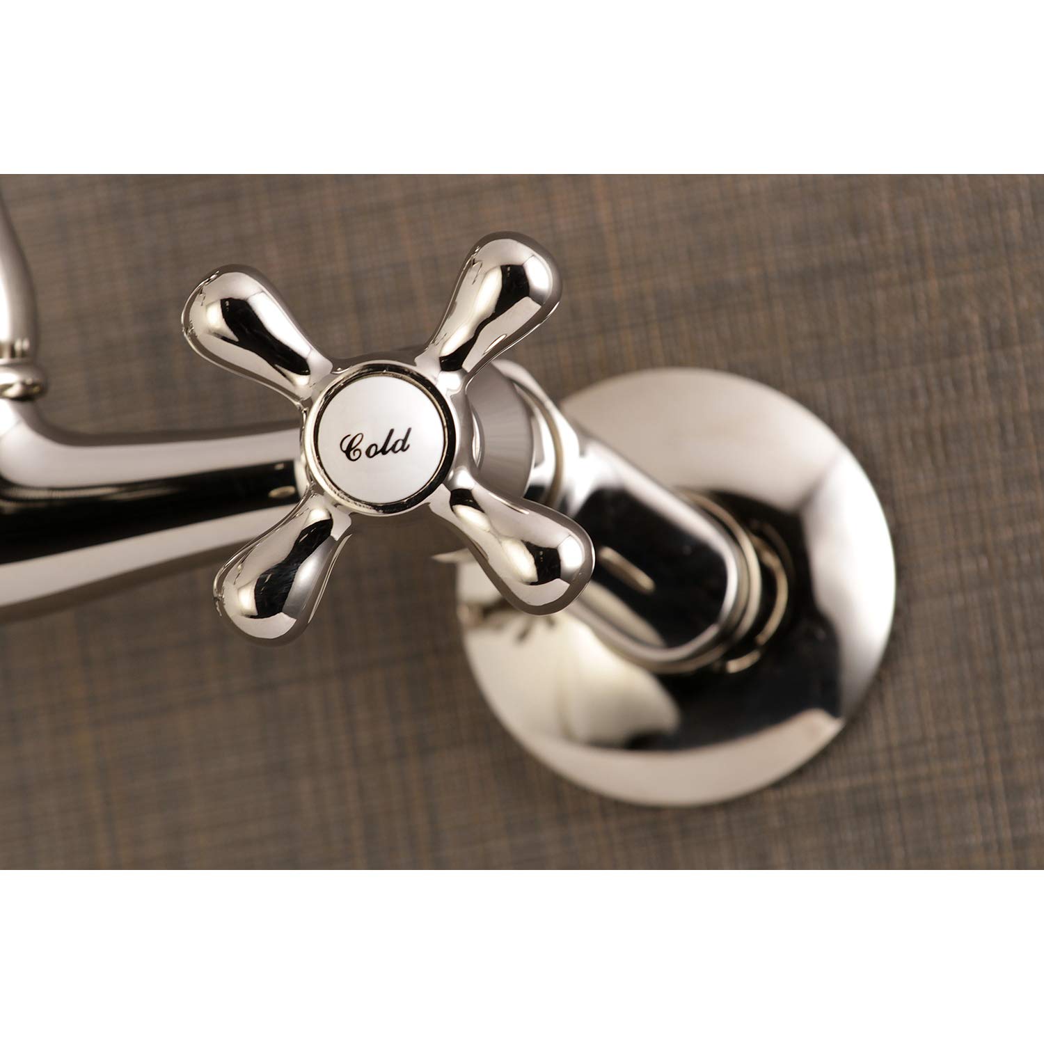 Kingston Brass KS3226AX Vintage Kitchen Faucet, 8-1/2 Inch in Spout Reach, Polished Nickel