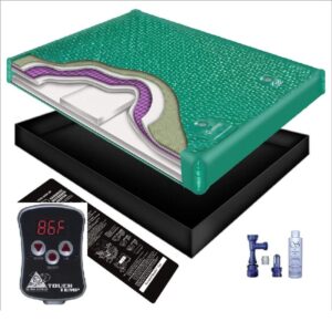 innomax 100% waveless waterbed mattress/liner/digital heater/fill drain/conditioner kit (california king 72x84 1g9gt1)