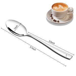 Anbers Stainless Steel Demitasse Espresso Spoons, 5-Inch, 16 Pieces