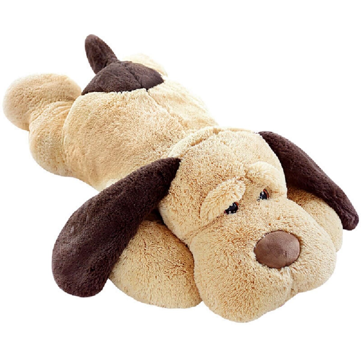 MorisMos Puppy Dog Stuffed Animal Soft Plush Dog Pillow, Big Dog Plush Toy for Girls Kids, 31 Inch, Brown