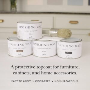 Jolie Finishing Wax - Protective topcoat Paint - Use on interior furniture, cabinets, walls, home decor and accessories - Odor-Free, Non-Hazardous - Clear - 120 ml