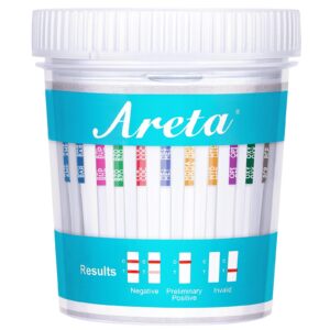 50 pack areta 14 panel drug test cup kit with temperature strip, instant testing 14 drugs buprenorphine (bup),thc,opi 2000, amp,bar,bzo,coc,met,mdma,mtd,oxy,pcp,ppx,tca-#acdoa-1144