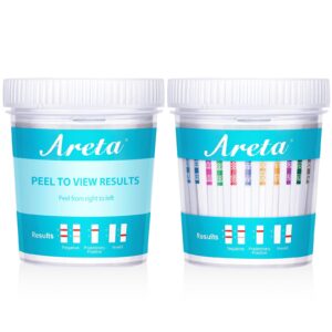 50 Pack Areta 14 Panel Drug Test Cup Kit with Temperature Strip, Instant Testing 14 Drugs Buprenorphine (BUP),THC,OPI 2000, AMP,BAR,BZO,COC,MET,MDMA,MTD,OXY,PCP,PPX,TCA-#ACDOA-1144