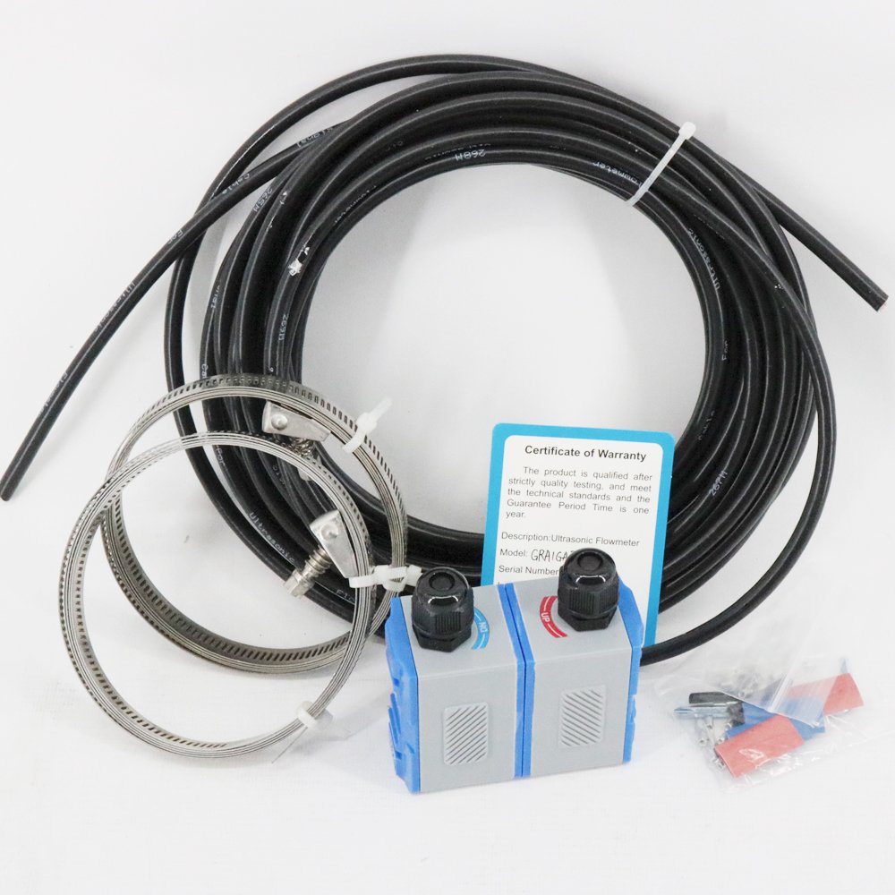 Graigar TUF-2000B+TM-1 Digital Ultrasonic Flow Meters Flowmeter DN50-700mm 1.97-27.56in with Medium Clamp-on Sensor TM-1