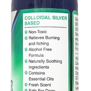 Simply Silver Skin Soother Spray for Dogs Sensitive Skin - All Natural with Colloidal Silver and Yarrow, Relieves Burning and Itching, Non-Toxic, Alcohol and Chemical Free