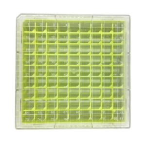 Polycarbonate CryoBox Vial Rack，9 x 9 Array, 81 Place (Blue/Green/Red/Yellow(Pack of 4))