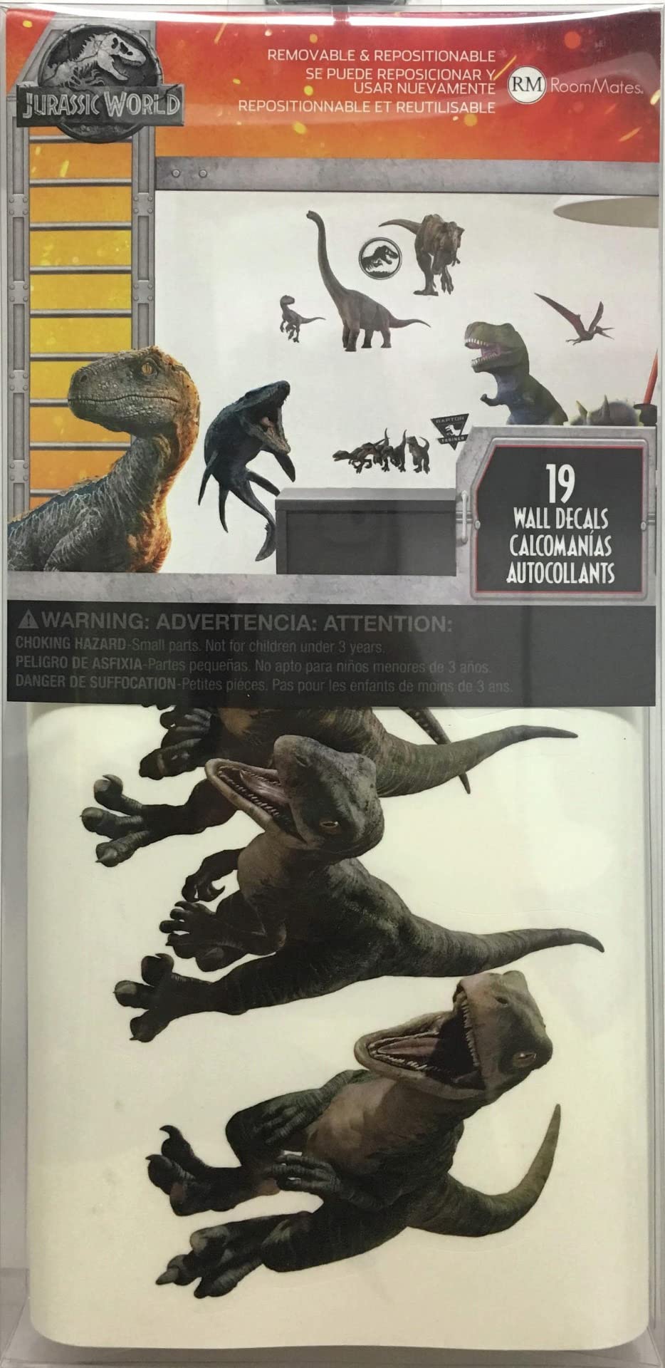 Jurassic World Fallen Kingdom Peel and Stick Wall Decals by RoomMates, RMK3798SCS