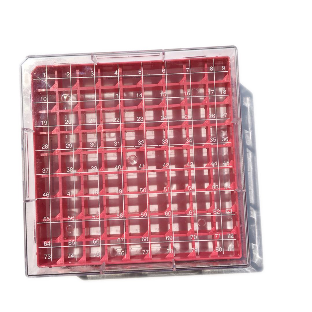 Polycarbonate CryoBox Vial Rack，9 x 9 Array, 81 Place (Blue/Green/Red/Yellow(Pack of 4))