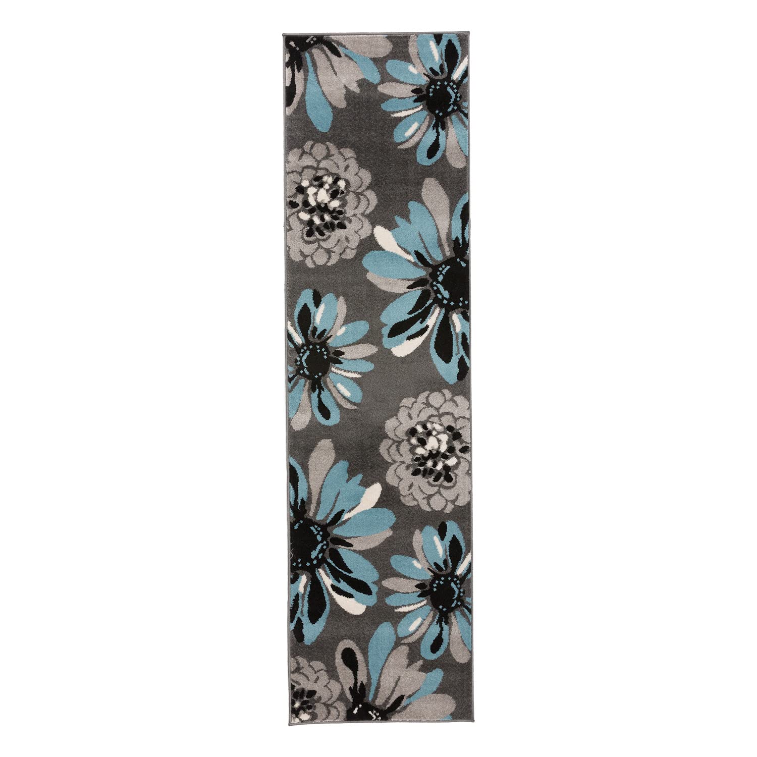 Rugshop Modern Flowers Runner Rug 2' x 7' 2" Blue