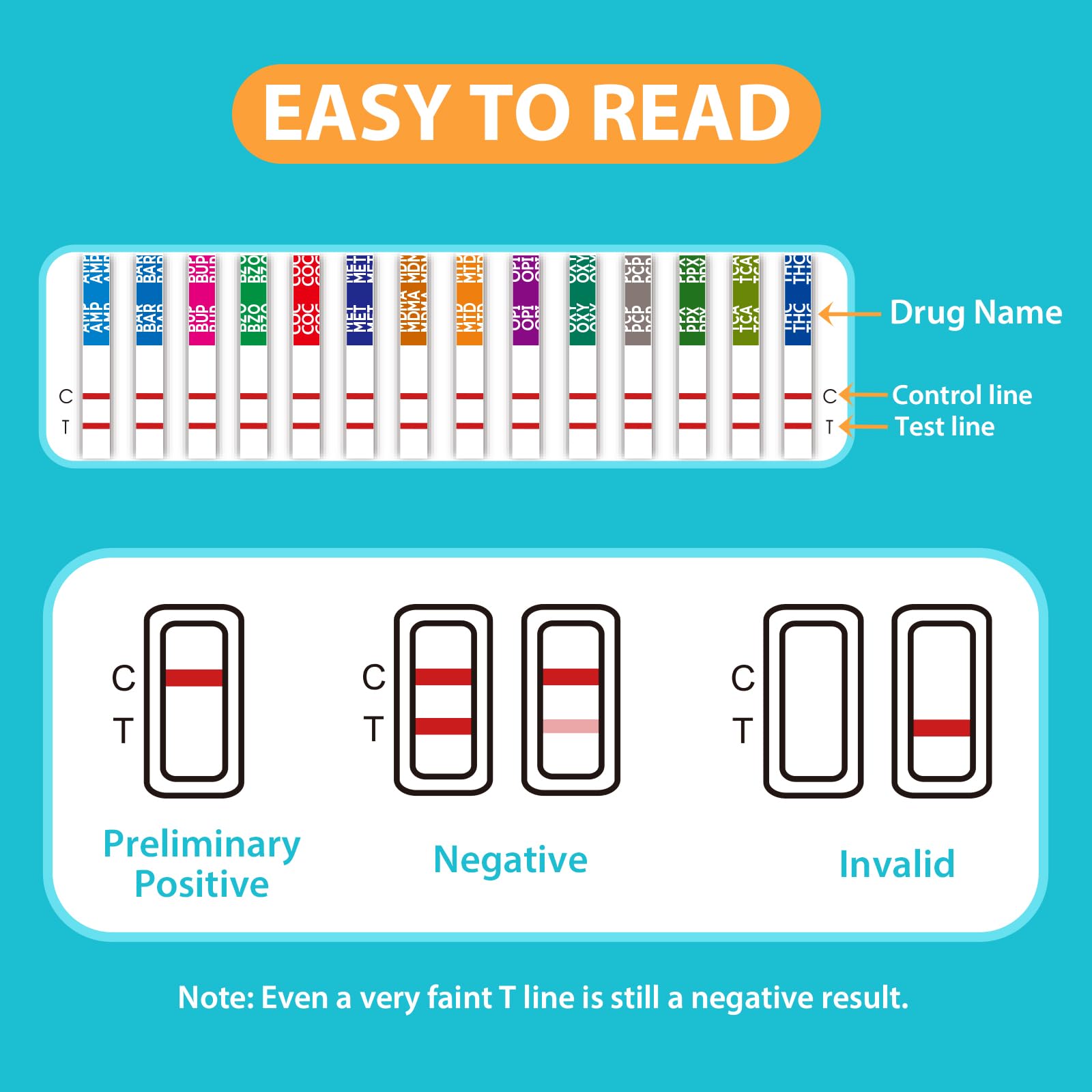 50 Pack Areta 14 Panel Drug Test Cup Kit with Temperature Strip, Instant Testing 14 Drugs Buprenorphine (BUP),THC,OPI 2000, AMP,BAR,BZO,COC,MET,MDMA,MTD,OXY,PCP,PPX,TCA-#ACDOA-1144