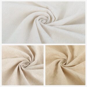 Caydo 3 Pieces Large Size Linen Needlework Fabric for Garment Craft, Flower Pot Decoration and Tablecloth, 62 by 19 Inch