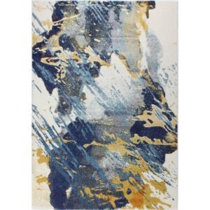 bashian everek neda 7'6" x 9'6" area rug in ivory and blue