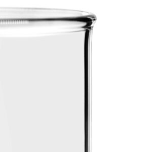 EISCO Beaker, 25ml - Tall Form with Spout - White, 2.5ml Graduations - Borosilicate 3.3 Glass